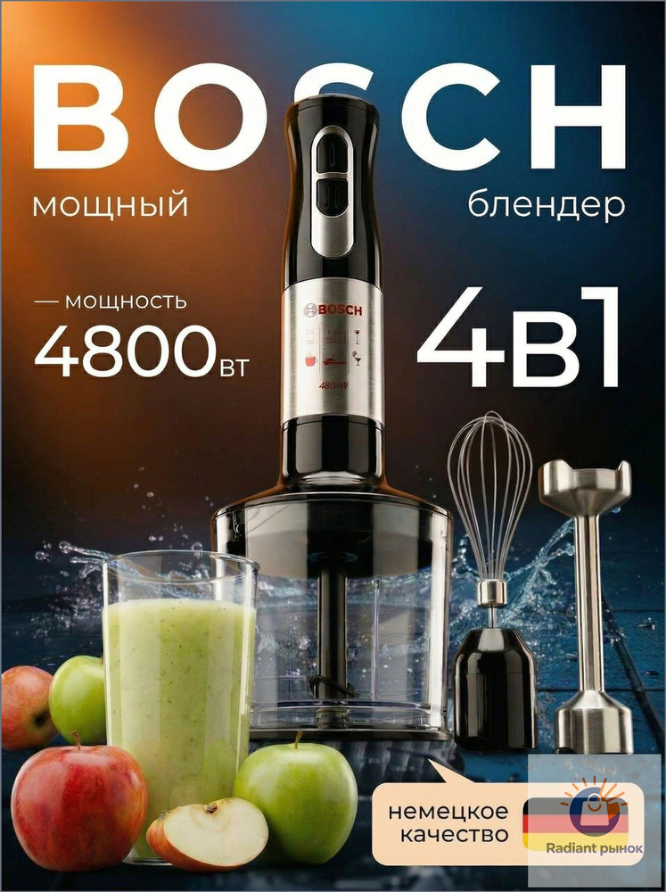 Gandi Clo Погружной блендер блендерпогружной, хром купить на OZON по ...