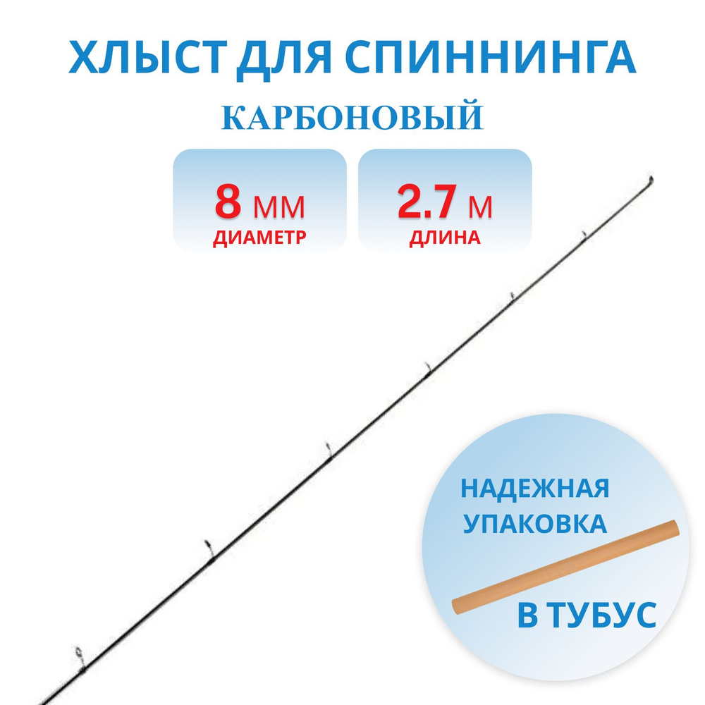 Хлыст карбоновый для спиннинга M270 d 8 мм - купить по выгодной цене в ...