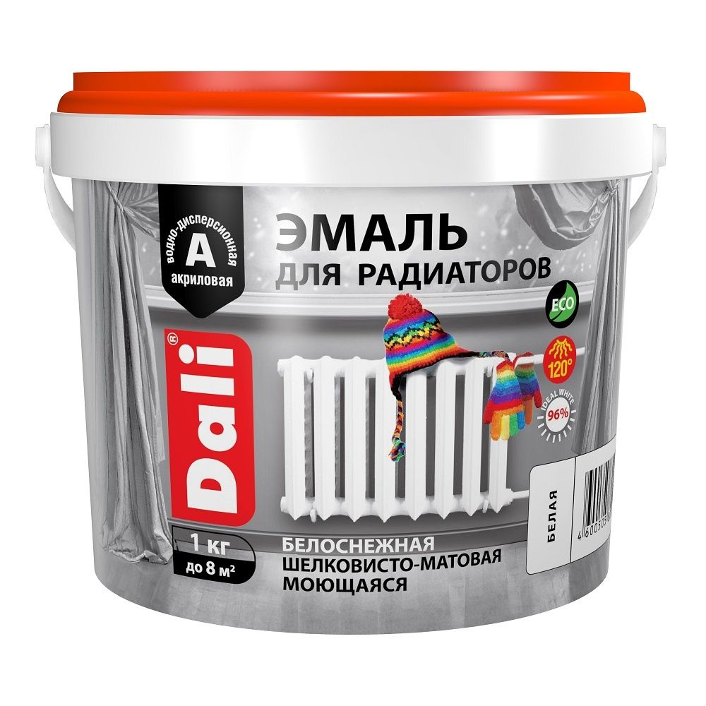Эмаль DALI для радиаторов акриловая / Дали Быстросохнущая, Термостойкая ...