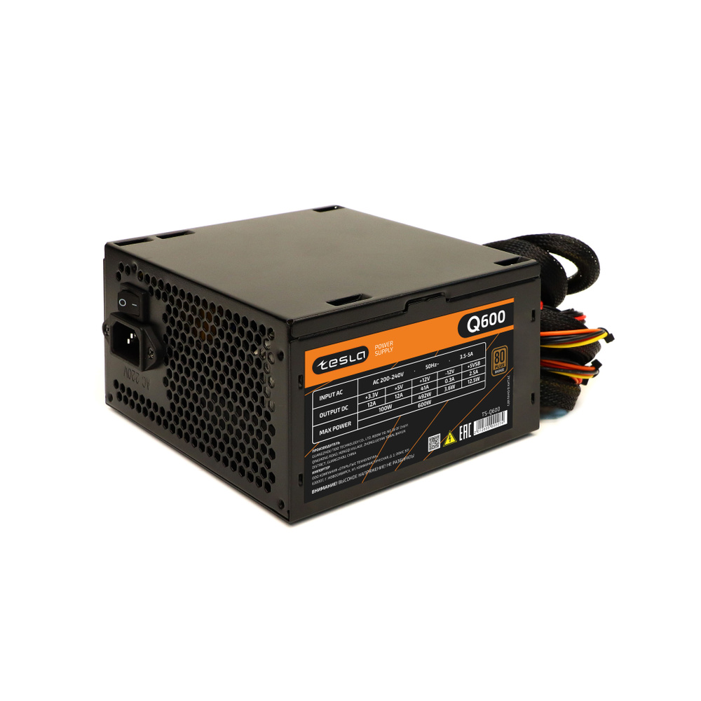 Блок питания ATX TESLA Q600, 600W, 80+Bronze, Bulk - купить с доставкой ...