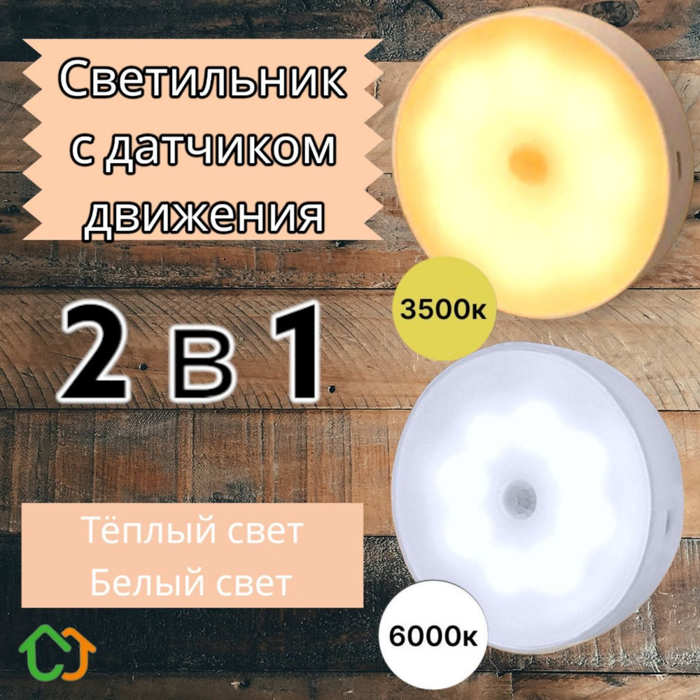 Беспроводной светодиодный светильник с датчиком движения на магнитном ...