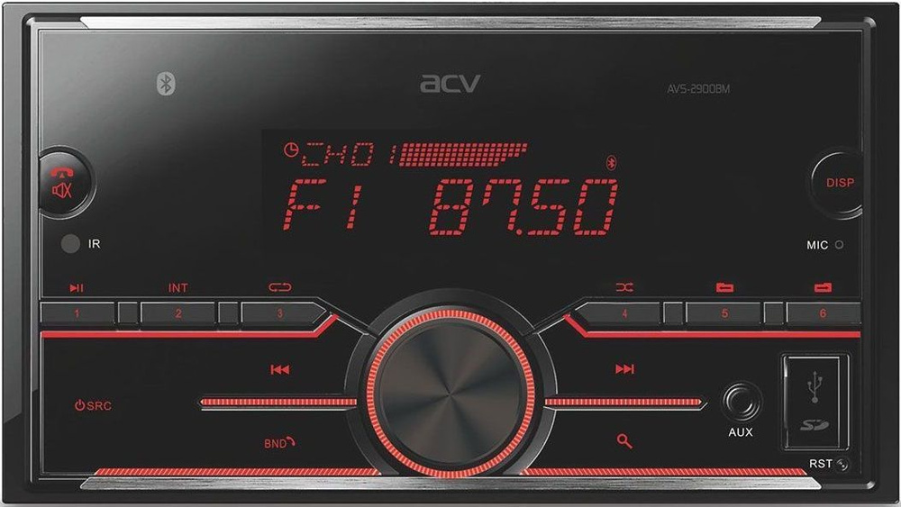 Автомагнитола ACV AVS-2900BM 2DIN 4x50Вт ПДУ (34496)2 DIN - купить в интернет-магазине OZON с ...