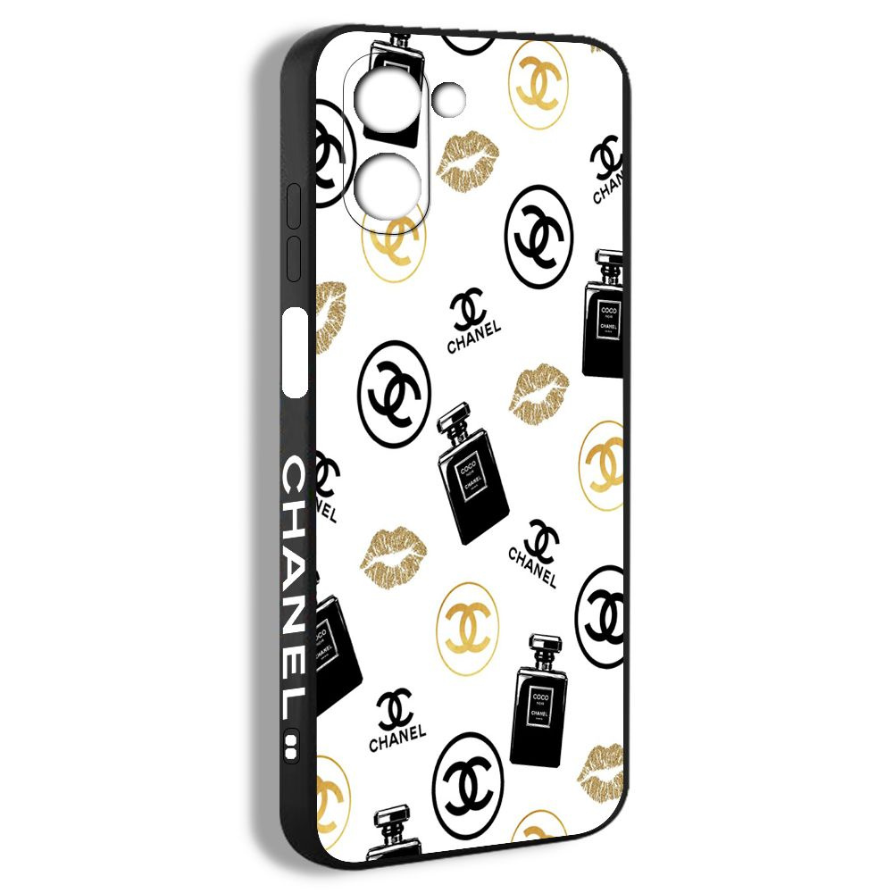 чехол для Реалми Realme C33 4G Логотип Chanel парфюмерная иконка коллаж ...