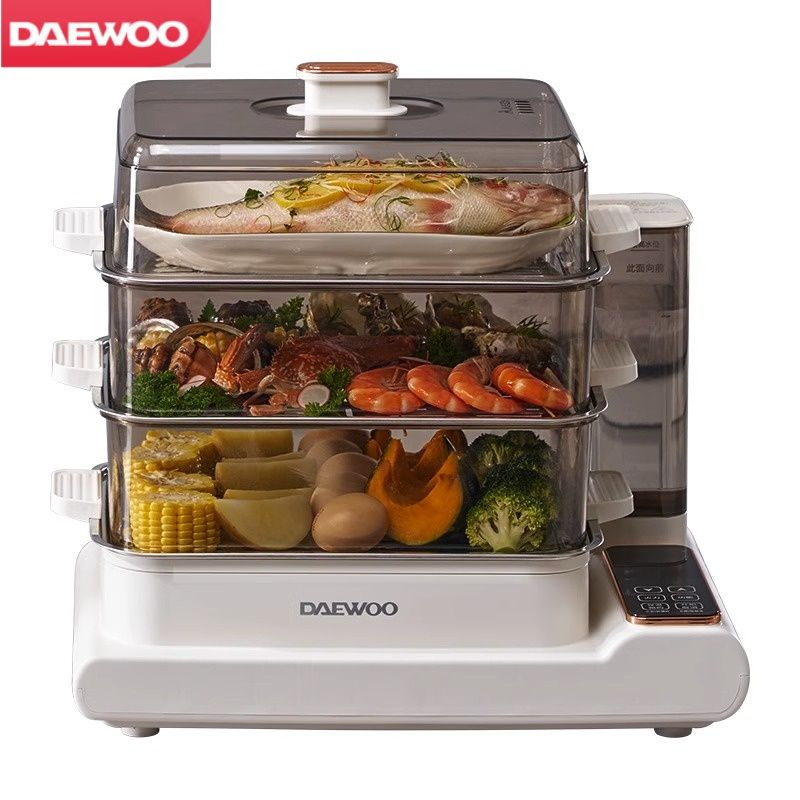 Daewoo Пароварка электрическая DY-ZG03C, белый, бежевый купить на OZON по низкой цене (1717684289)