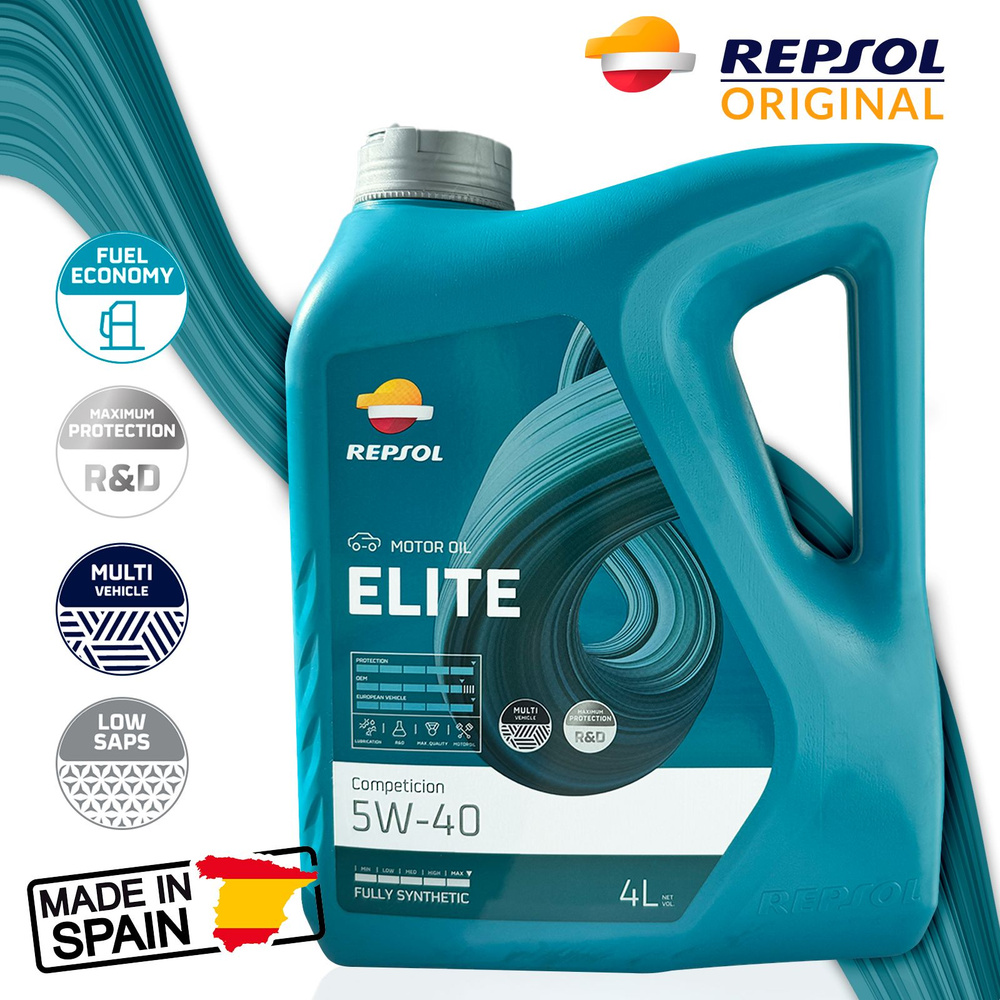 Масло моторное Repsol ELITE COMPETICION 5W-40 Синтетическое 4 л ...