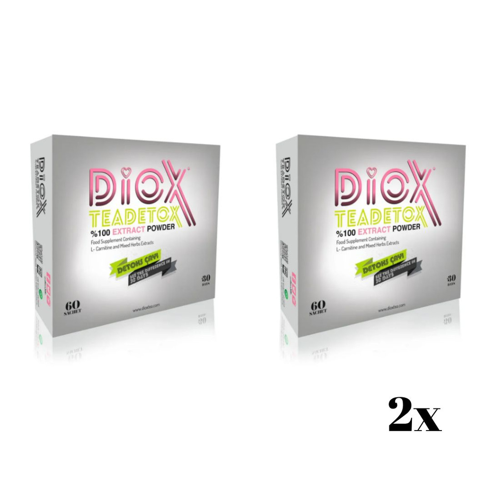 Diox Детокс чай 120 пакетиков диетического чая для очищения тела (2 адет x 60) - купить с ...
