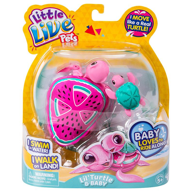 Little Live Pets Lil Turtle baby Tank Игрушка-черепаха с реалистичными ...