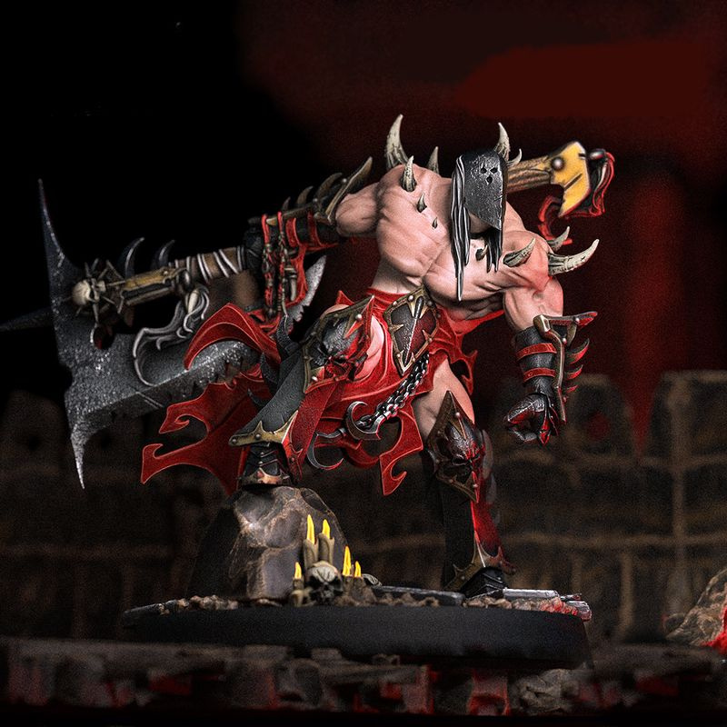 Deathbringer Воин Кхорна (40мм) Варвар Blades of Khrone Blood Warrior ...