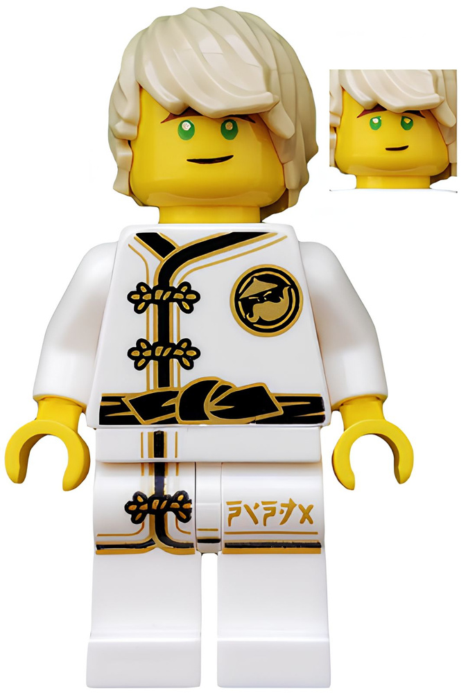 Минифигурка LEGO Ninjago Lloyd - White Wu-Cru Training Gi, Tousled Hair ...