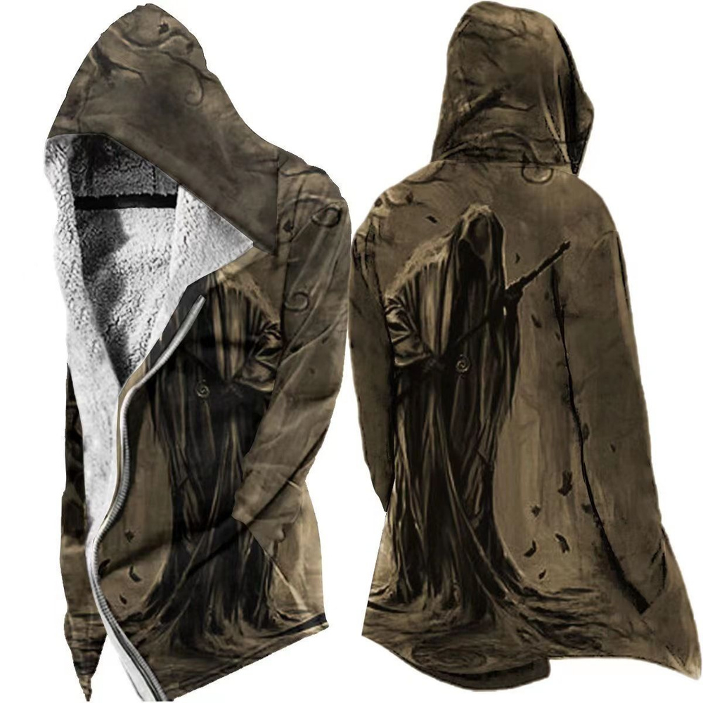 Плащ Мужской LIT MID песочно-желтый Длинный лацканы Значки, размер 46 Полиэстер Китай Вампир ...