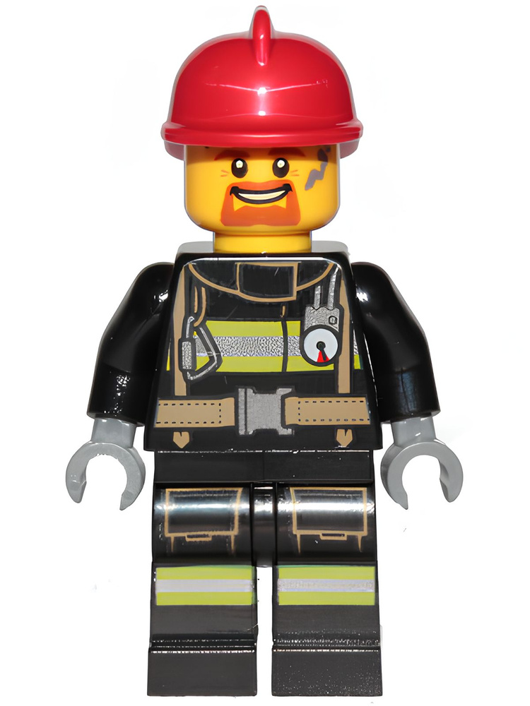 Минифигурка Lego City Fire - Reflective Stripes with Utility Belt ...