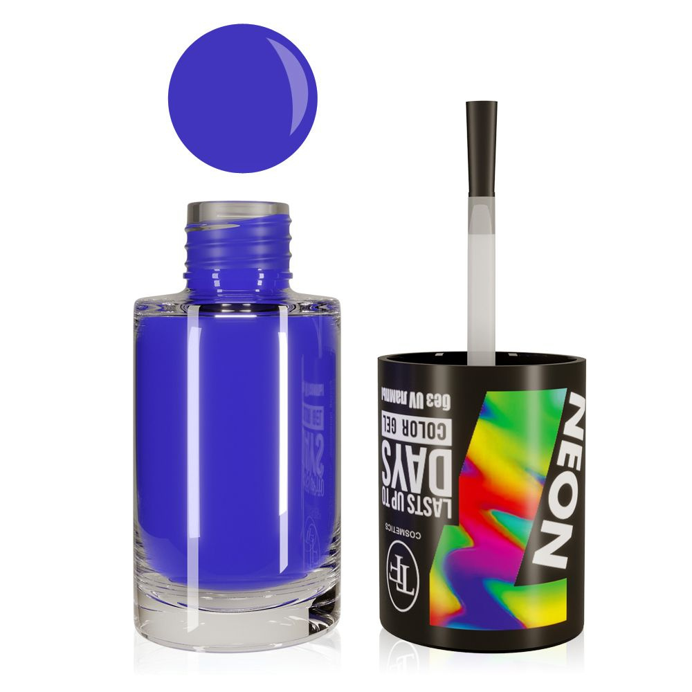 Triumph Лак для ногтей Color Gel Neon тон 321 ярко-синий электрик, 8 мл ...