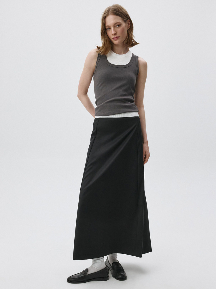 Юбка Женский SELA черный, размер 42 На любой сезон купить c доставкой на OZON по низкой цене ...