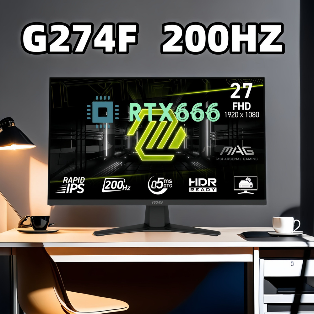 MSI 27" Монитор (RTX666)MSI MAG 274F,200HZ, черный купить на OZON по ...