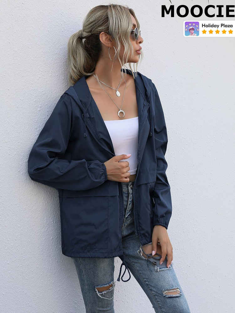 Ветровка Женский MOOCIE Манжеты синий, размер 48 Длинный На любой сезон Китай купить c доставкой ...