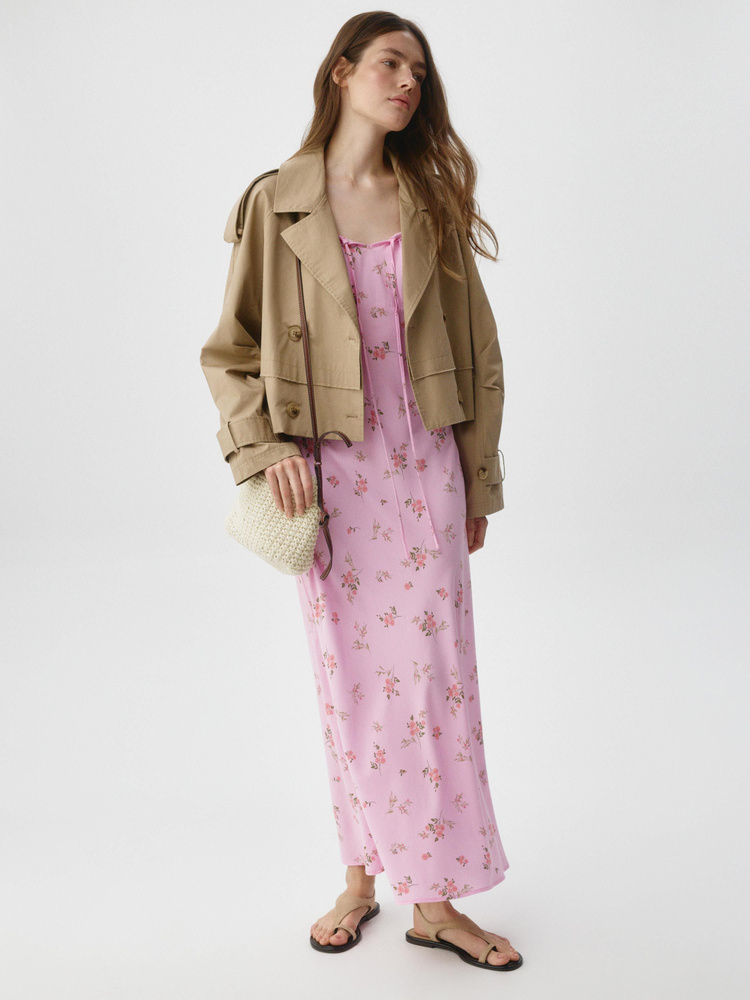 Сарафан Женский SELA розовый Повседневный, размер 42 полуприлегающий купить c доставкой на OZON ...