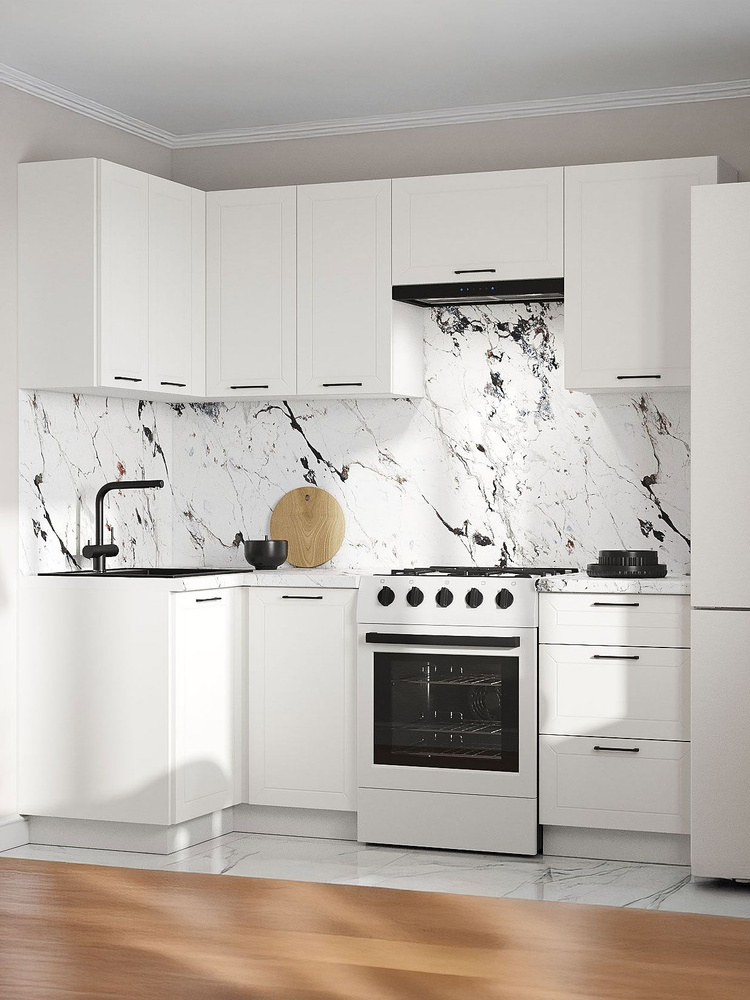 Кухонный гарнитур Сектор 2 1х1 м мебель для дома и кухни с антресолью Белый Бланж купить C