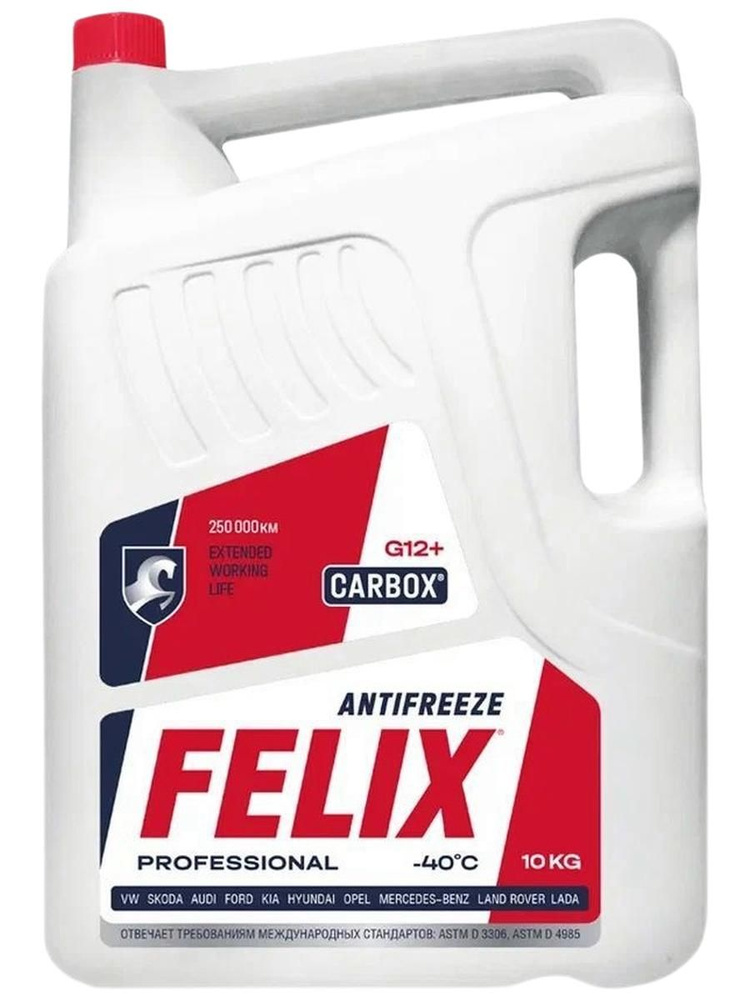 Антифриз FELIX CARBOX G-12+ (-40) красный 10кг купить на OZON по низкой ...