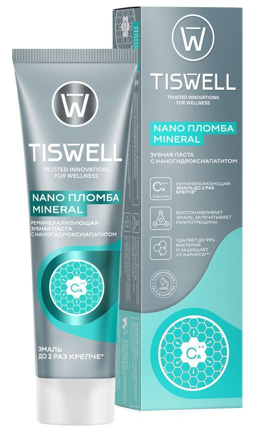 Зубная паста Tiswell реминерализирующая с наногидроксиапатитом Nano ...