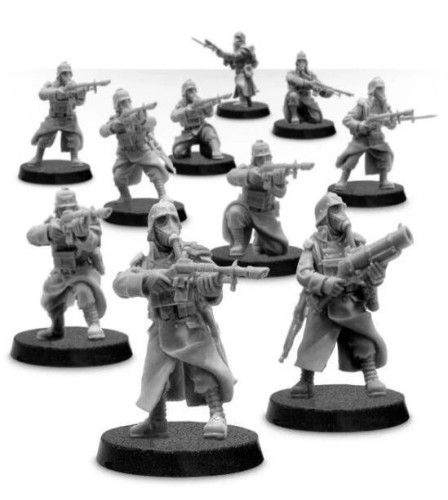 Death Korps of Krieg Infantry Squad (Firing) Warhammer 40K Смоляная ...
