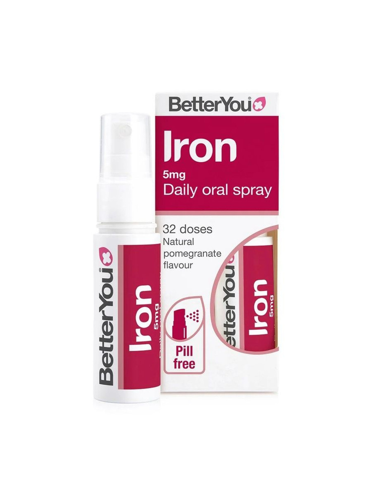 Iron Oral Spray 5 mcg Железо в спрее BetterYou Iron 5 Натуральная ...