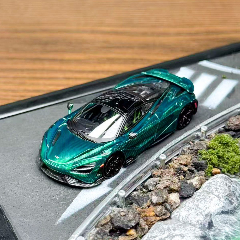 CM 1:64 Mclaren 765LT Carbon Green Легковая модель автомобиля купить на ...