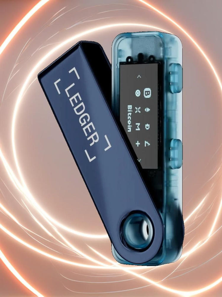 Аппаратный криптокошелек Ledger Nano S Plus 2025 Neptune Blue на русском языке - холодный ...