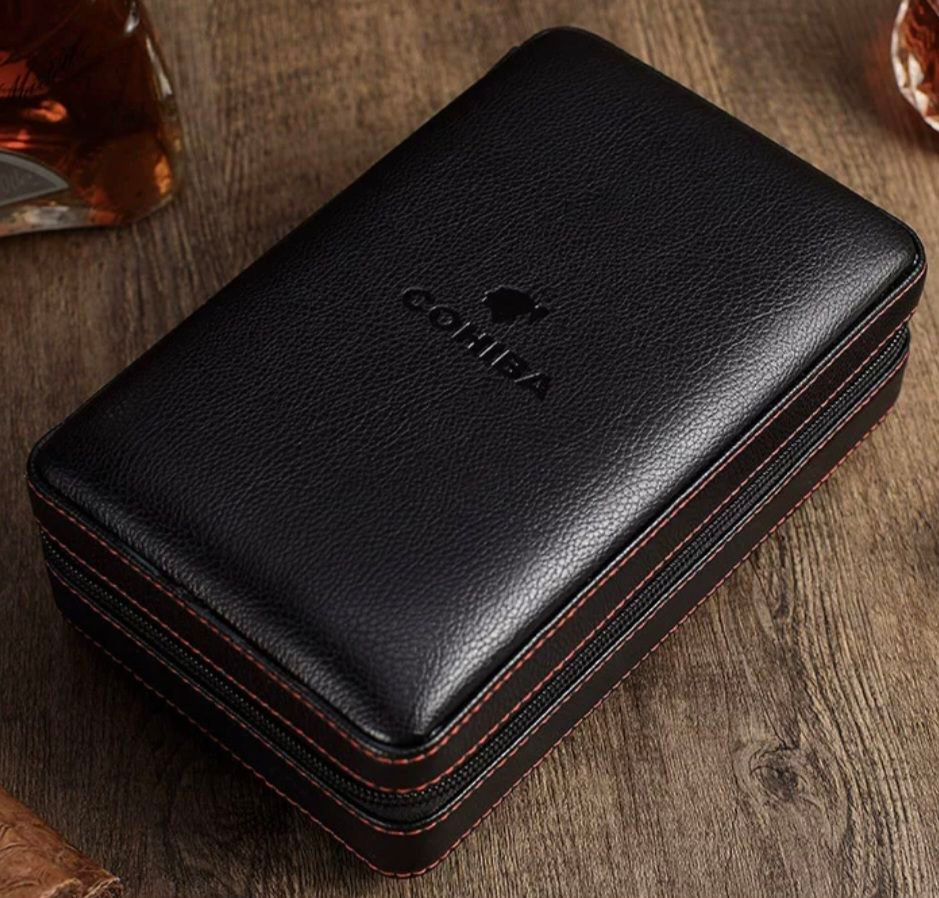 Хьюмидор Cohiba кожаный дорожный, для сигар, в подарочной упаковке, черный. купить на OZON по ...