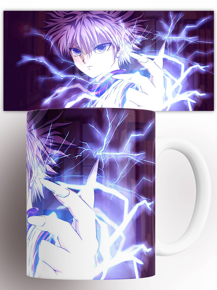 Нельзя мыть в посудомоечной машине, Можно использовать в СВЧ-печи "Хантер Х Хантер Киллуа Золдик ...