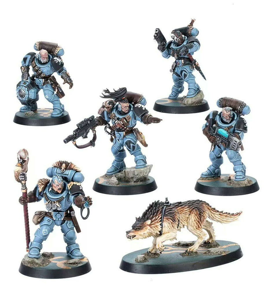Отряд Волчьих Скаутов Космических Волков из Kill Team (Смола, Литье) / Space Wolves Wolf Scouts ...