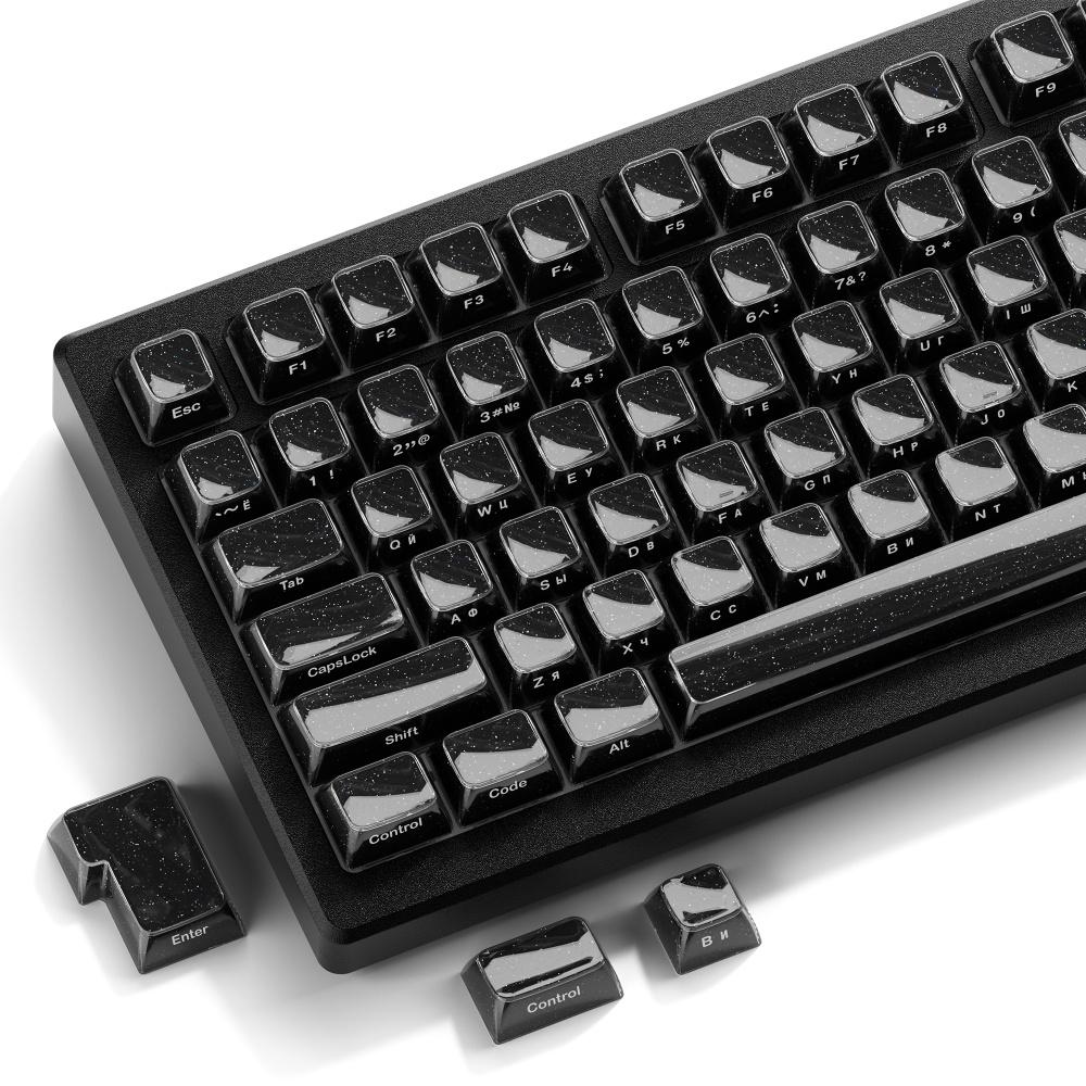 кириллические кейкапы для механических клавиатур, материал PC+ABS ...