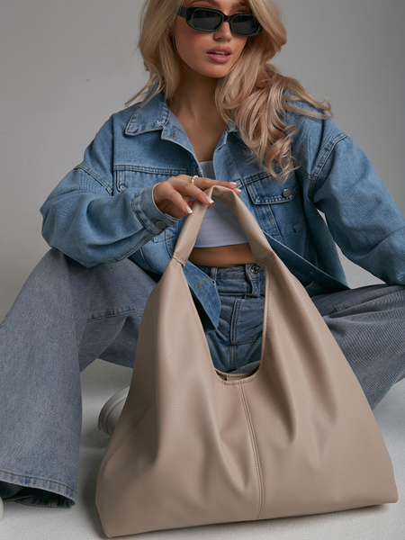 Сумка женская шоппер Marble Moray большая бежевая купить на OZON по ...