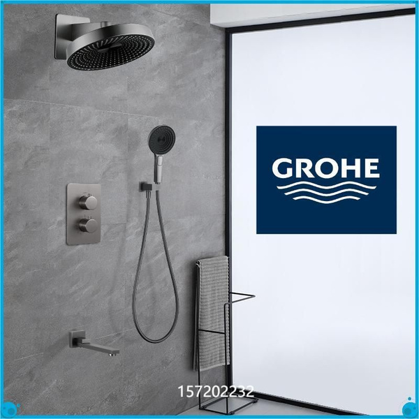 GROHE Душевой комплект серый металлик купить на OZON по низкой цене (1640830144)