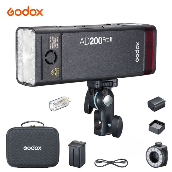 AD200 pro II Вспышка 200Ws 1/8000 HSS Аккумулятор емкостью 2980 мАч с беспроводной системой 2,4 ...