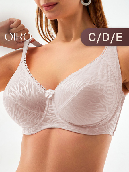 Бюстгальтер Женский OIRO мягкая чашка на каркасе, на косточках, размер 95E молочный Полиамид ...