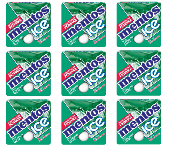 Mentos Резинка жевательная Ice, Сладкая мята, 12.9 г, 9 шт/ купить на ...
