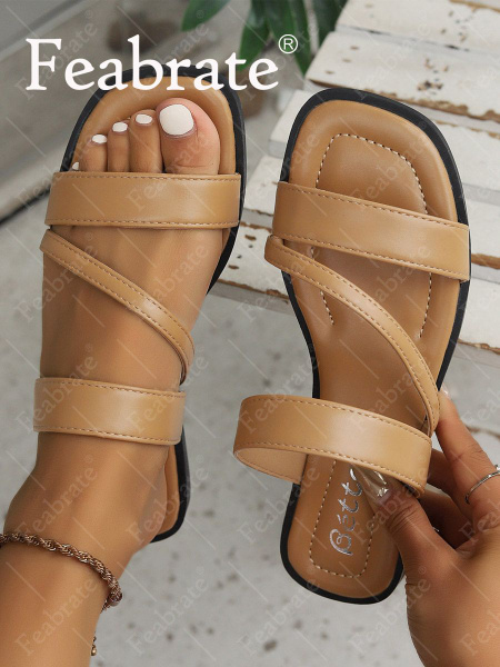 Шлепанцы Женский Feabrate, размер 43 Круглый нос Без застёжки Шнуровка Лето купить c доставкой ...