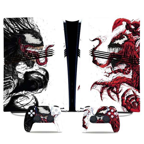Наклейка PS5 PRO Digital Edition "VENOM VS CARNAGE" виниловая защитная ...
