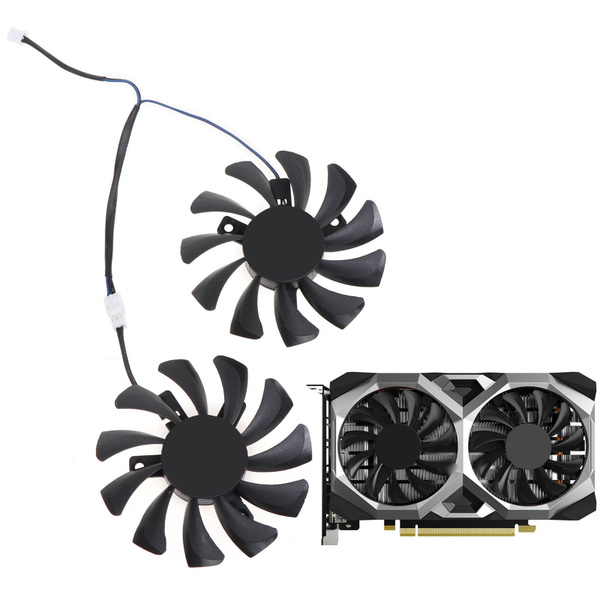 2pcs 75 мм HA8010H12F-Z 2pin для GeForce GTX 1650 Super Grassicscar Fan ...