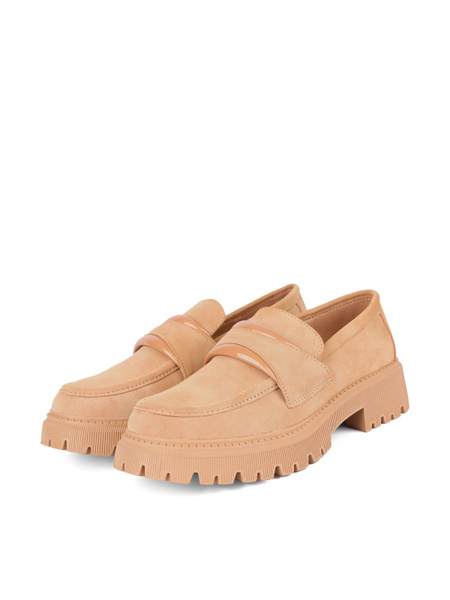 Лоферы Женский Instreet бежевый, размер 36 Толстый каблук Демисезон 5 Без застёжки Россия купить ...