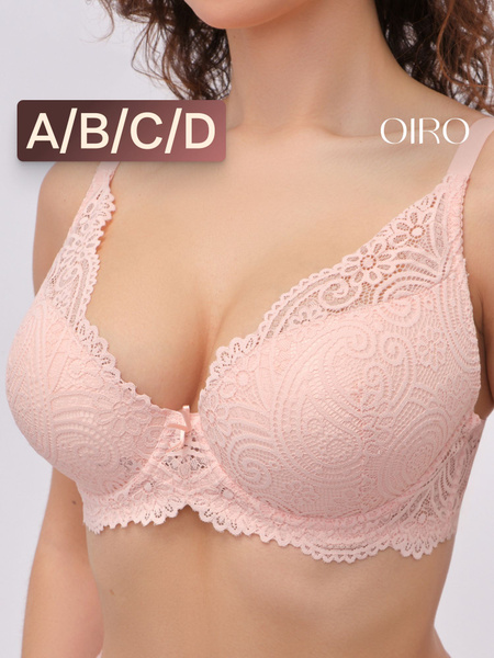 Бюстгальтер Женский OIRO, размер 85C бежевый лайт Полиамид, Эластан Повседневный Китай Крючки ...