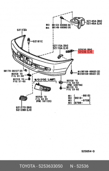 крепеж бампера org (TOYOTA 5253633050) купить на OZON по низкой цене ...