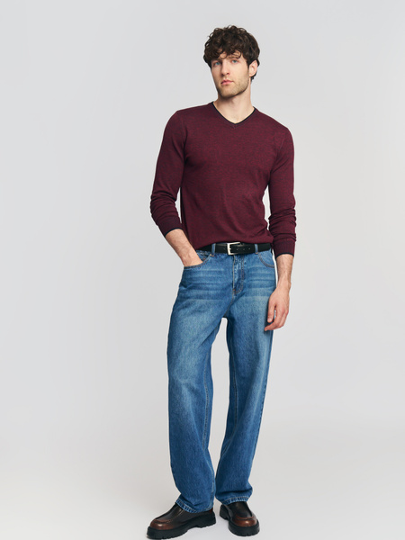 Джемпер Мужской Zolla бордовый Полиэстер, Полиамид, размер 50 Длинный Китай купить c доставкой ...