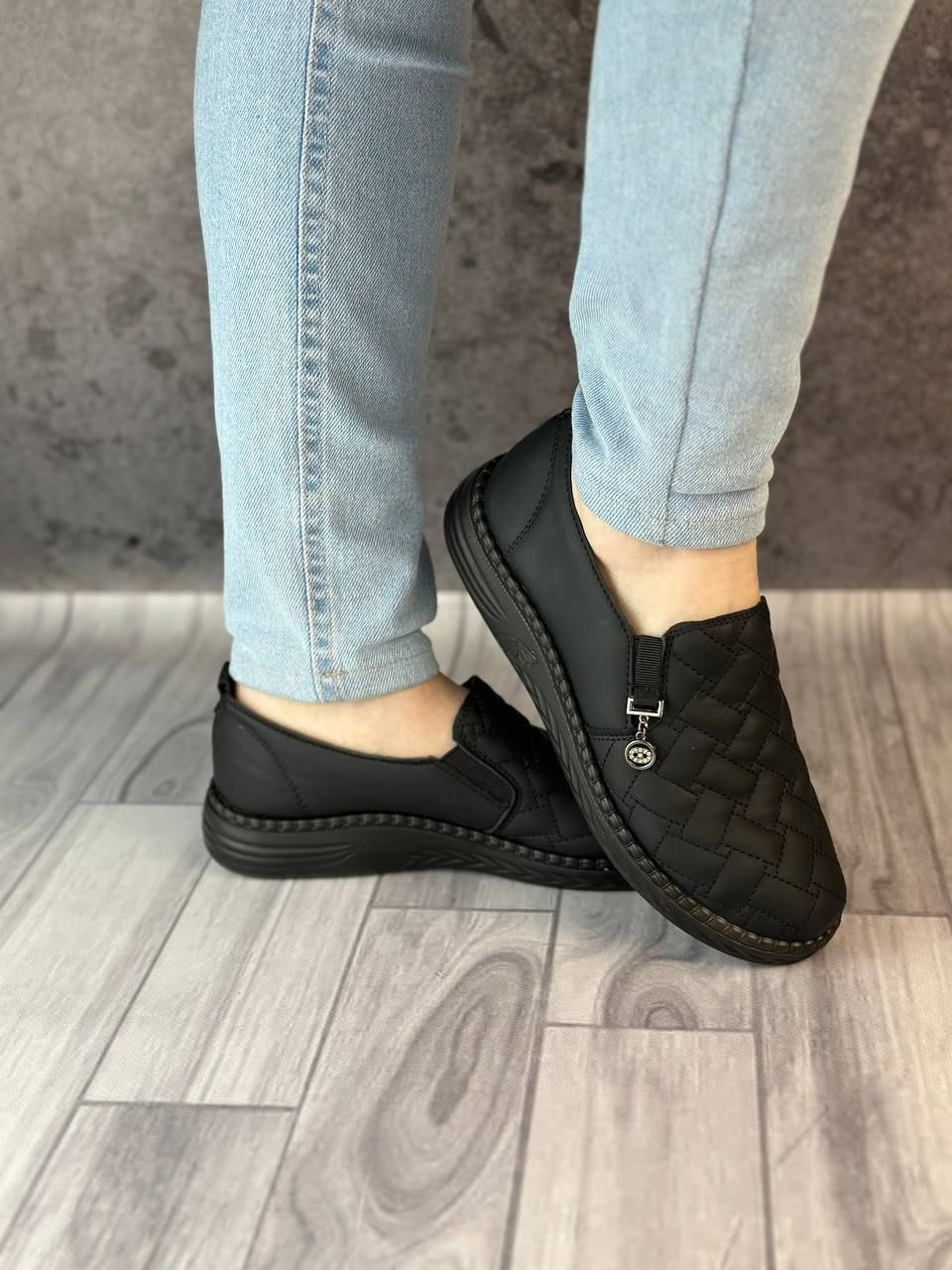 Мокасины Женский tapki.vsem черный, размер 38 На любой сезон Закрытый нос, Мягкая стелька купить ...