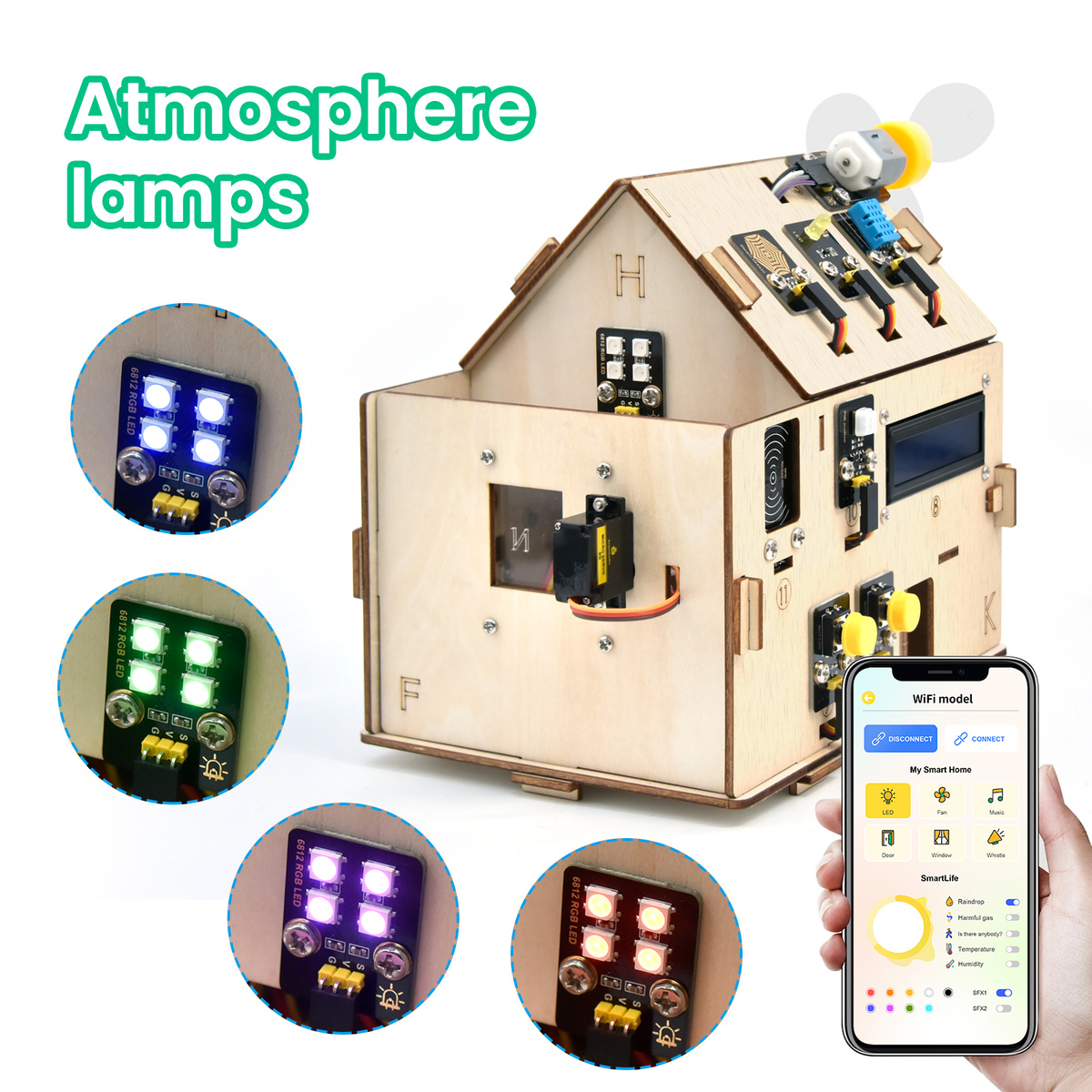 Keyestudio Complete IOT Smart Home Kit для Arduino ESP32 STEM Educational Python Programming ...