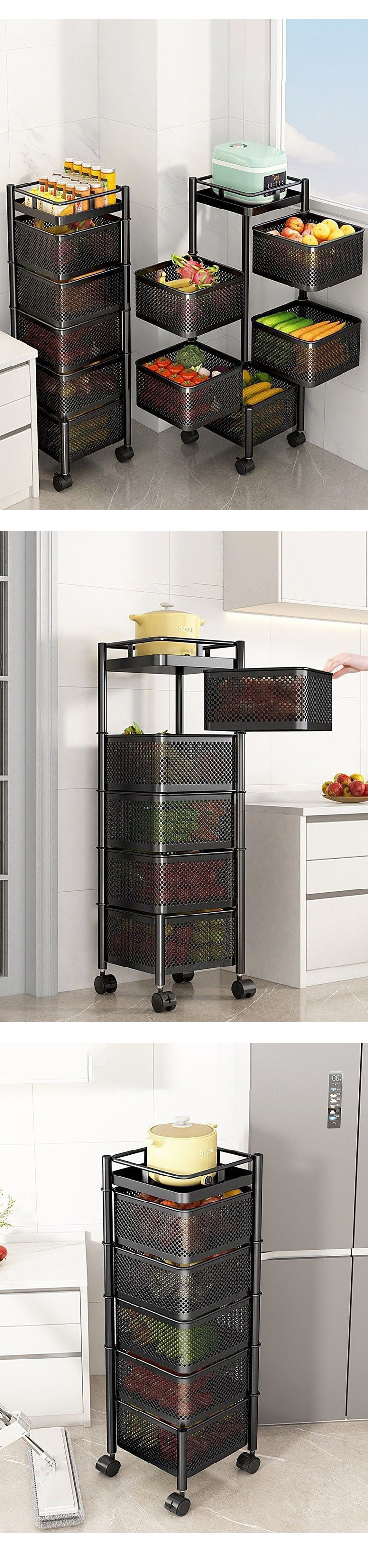 Полка SeBee На рейлинг, 28х28.10х77 см, 1 шт.ЧерныйКитай купить c ...