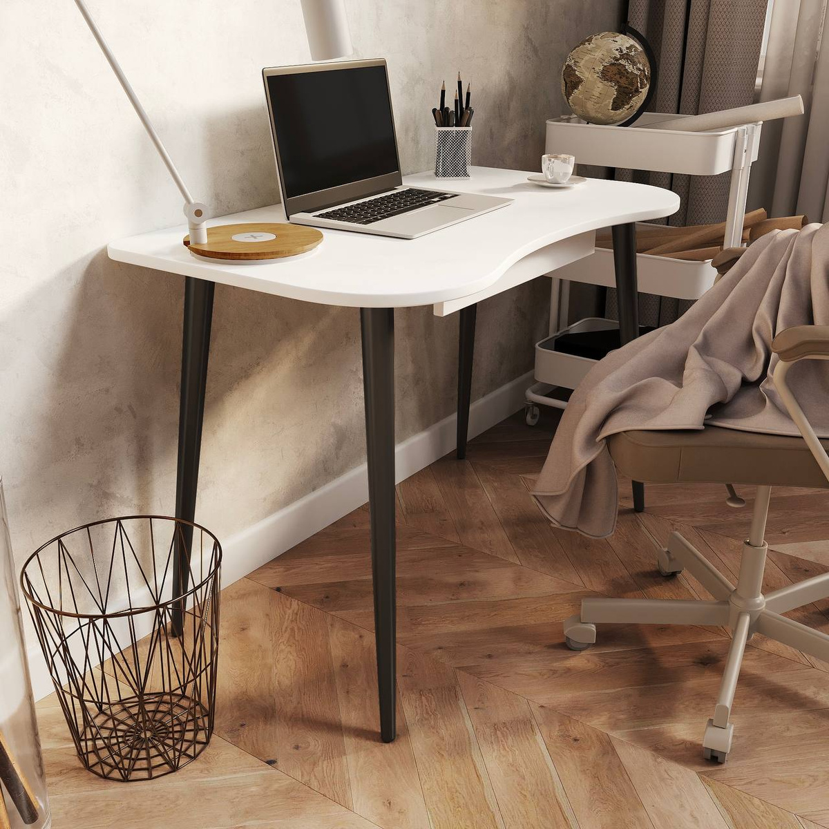 Письменный стол MISHARI Home Письменный лдсп без царги, 100х60х75 см ...