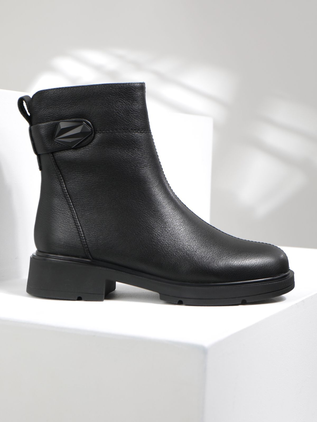 Ботинки Женский Covani черный каменный, черный графит, размер 40 челси Зима 7 Молния Стандартный ...