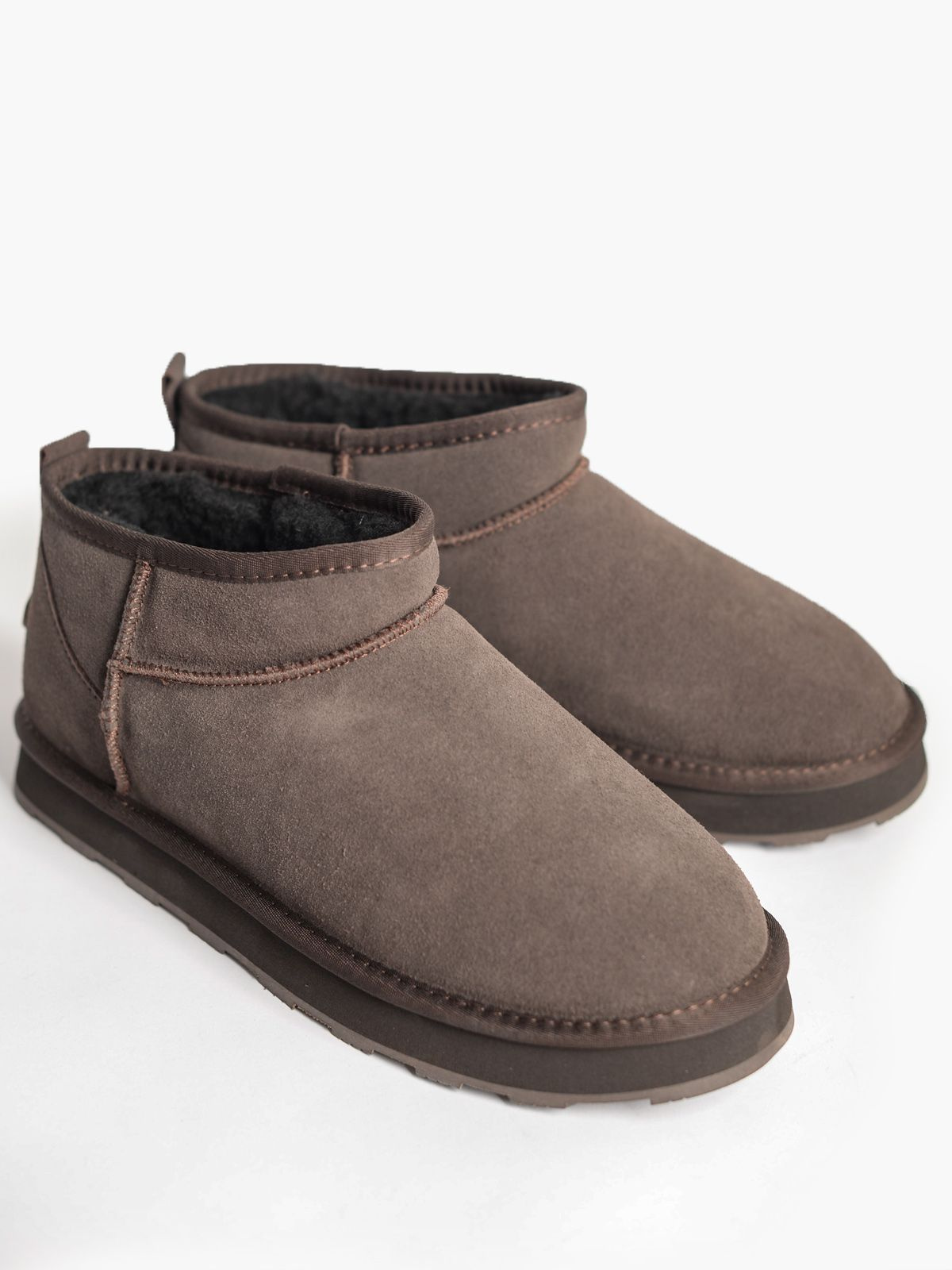 Угги Мужской KRONSTEP коричневый Натуральная кожа Зима Без застёжки 7 ...