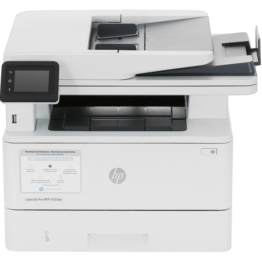 МФУ лазерный HP LaserJet Pro 4103dw (2Z627A) A4 Duplex Net WiFi белый ...